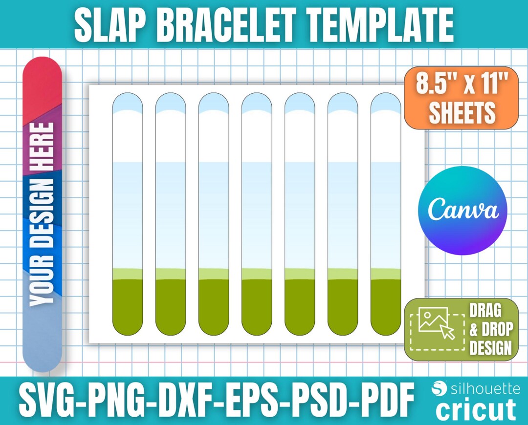 Slap Bracelets Template, Slap Bracelets Svg, Slap Bracelets Sublimation ...