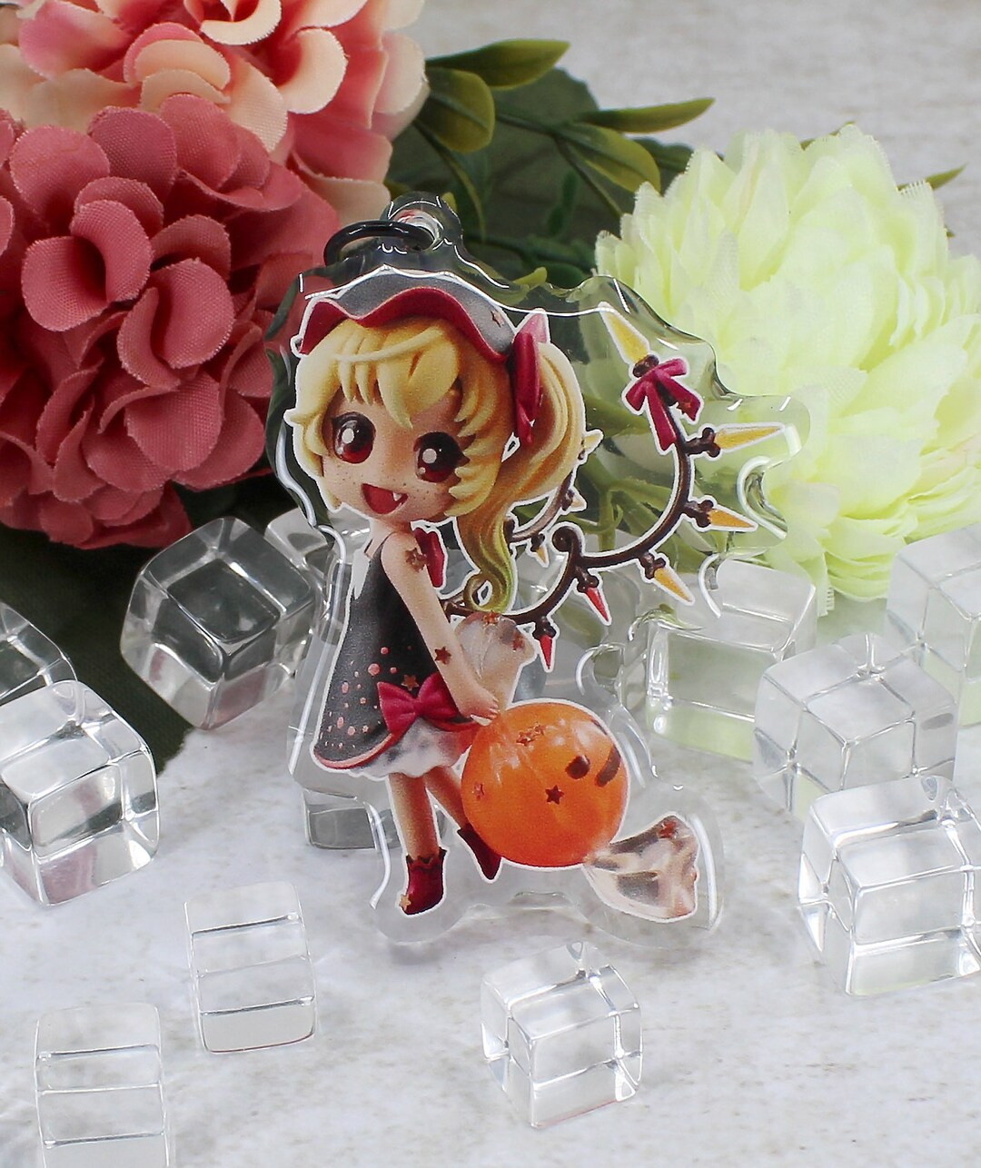 Flandre Touhou Project Acrylic Keychain, Halloween Style, Anime Manga ...