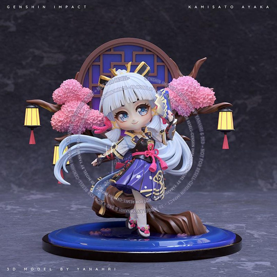 Chibi Kamisato Ayaka 3D Print, Genshin Impact, Kamisato Ayaka 3D Print ...
