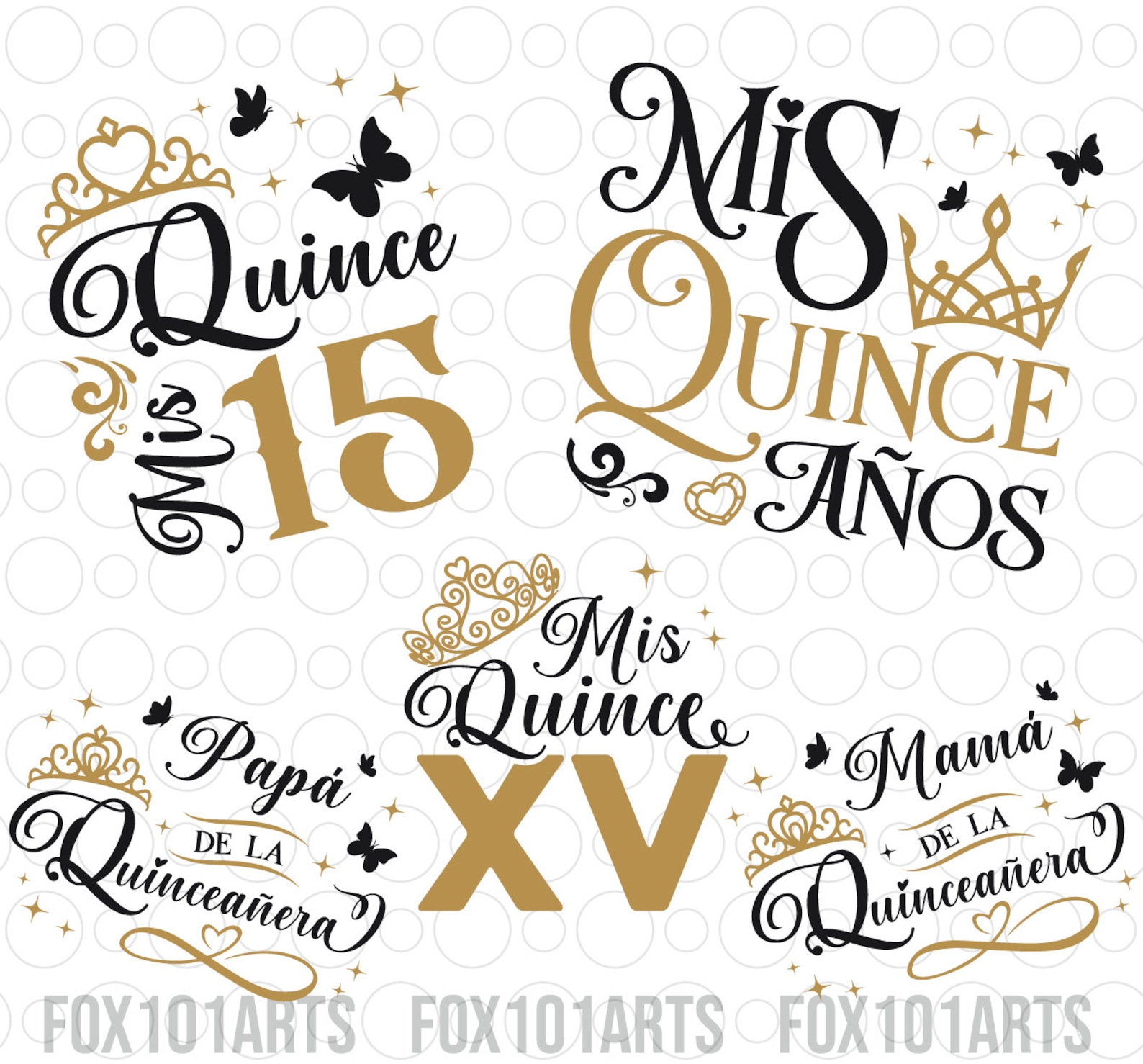 Quinceanera Svg Png Bundle, Mis Quince Svg, Mis Quince Squad Svg, Mis ...