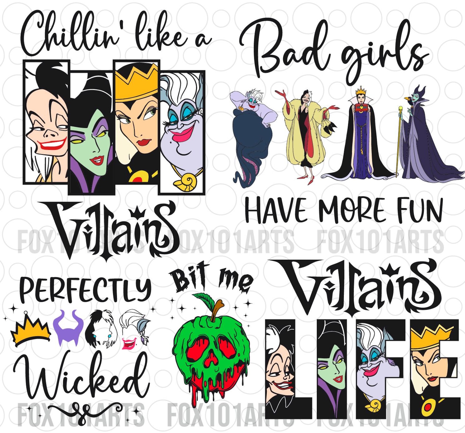 Chillin' Like A Villain Svg Png, Bad Girls Svg, Bit Me Svg, Villain ...
