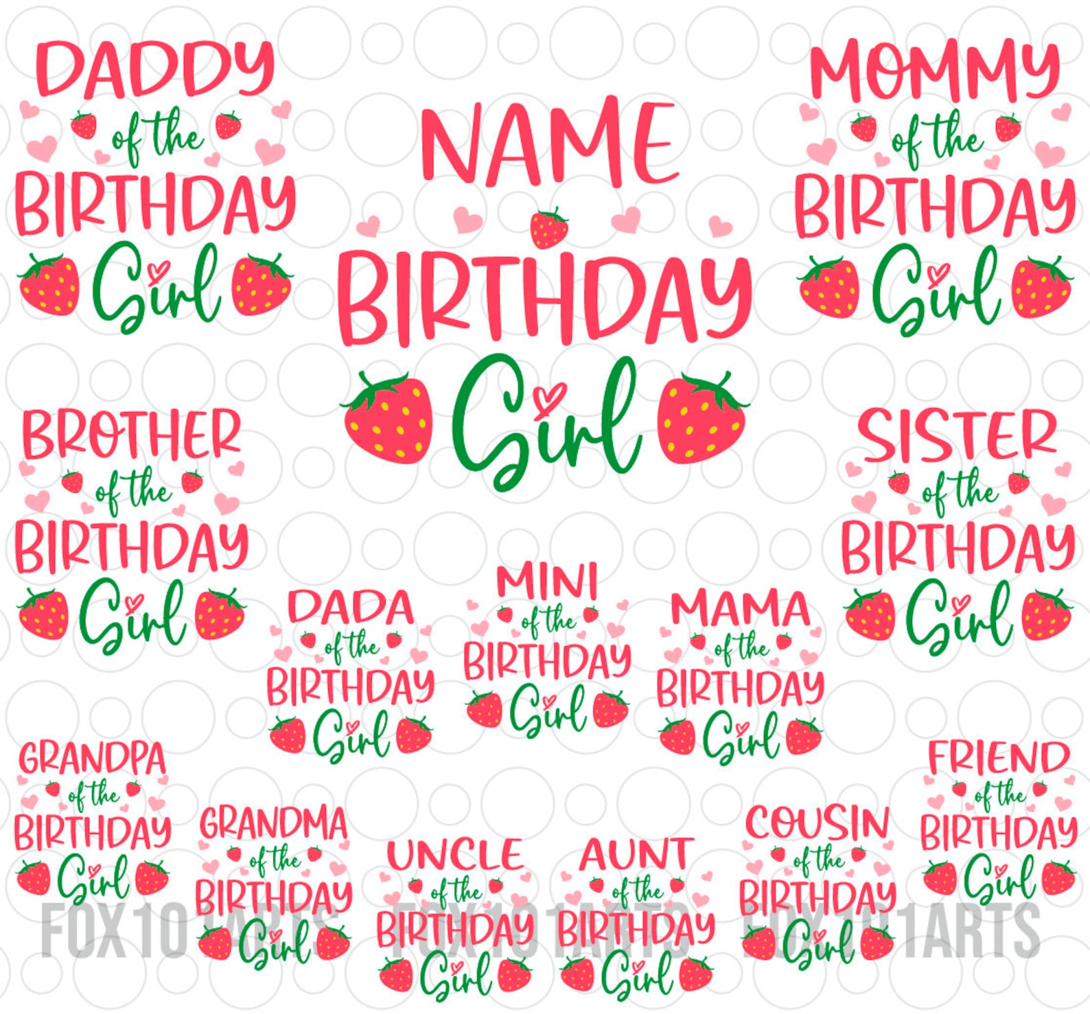 Bundle Strawberry Birthday Girl Svg Png Family Strawberry Birthday Svg