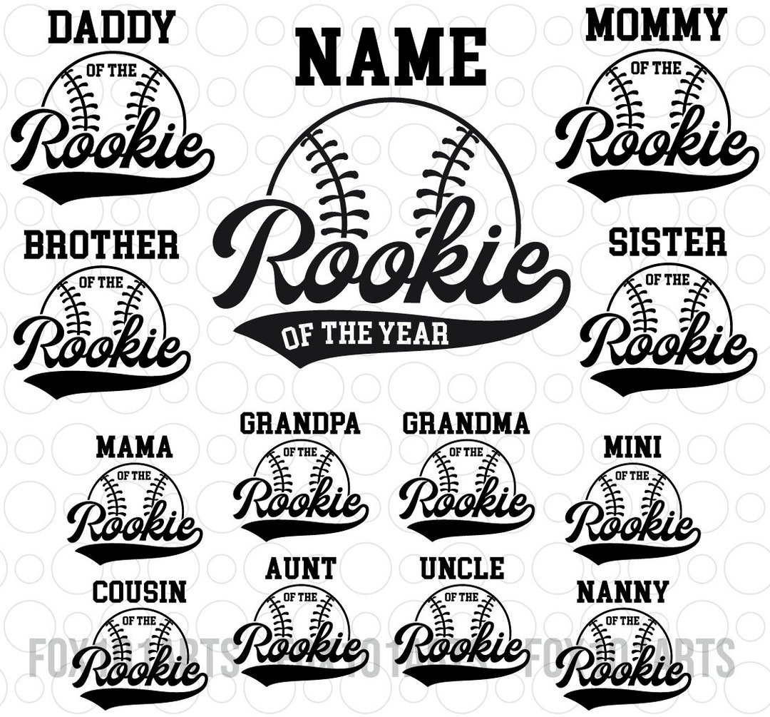 Family of the Rookie Svg Png Bundle, First Birthday Rookie Svg ...