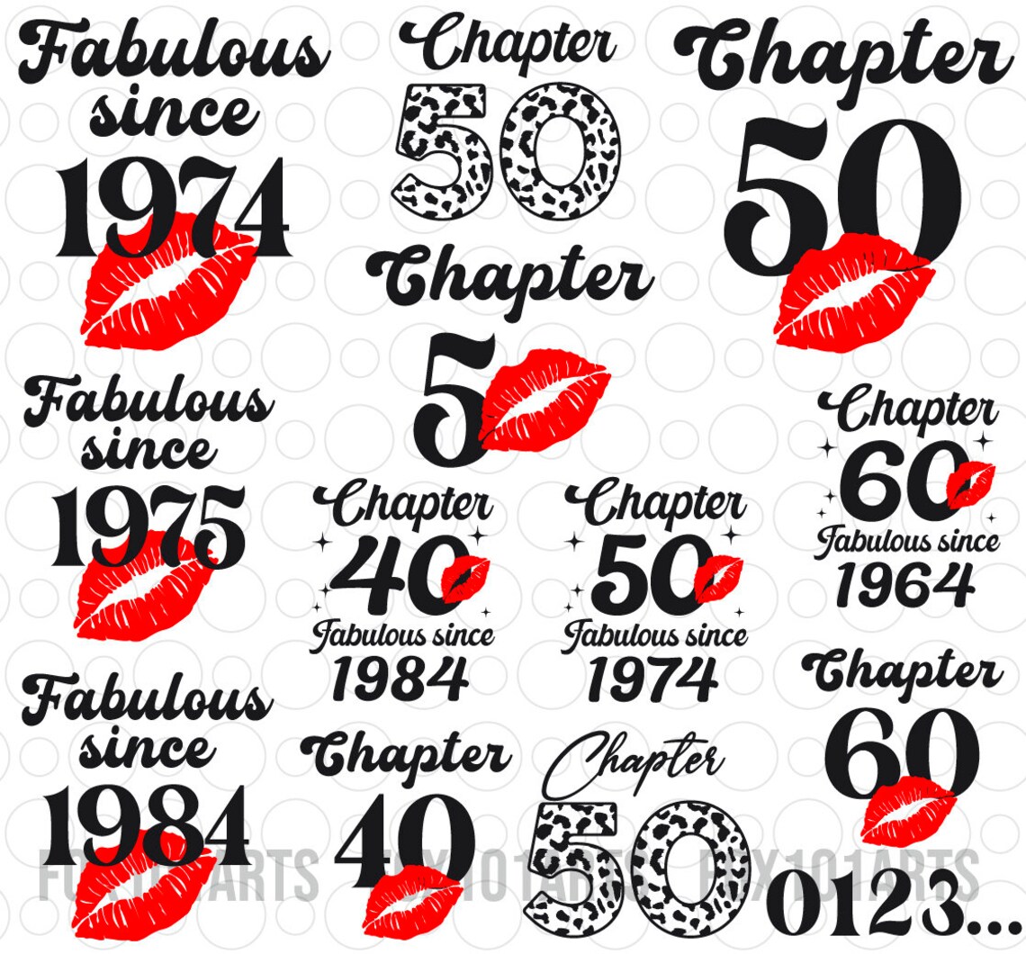 Bundle Fabulous Since Birth Year Svg Png, Birthday Diva Svg, Birthday Shirt, Party Fabulous Svg ...