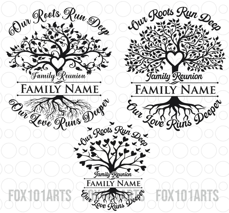Our Roots Run Deeper Svg Png, Family Reunion Tree Svg, Our Love Runs ...