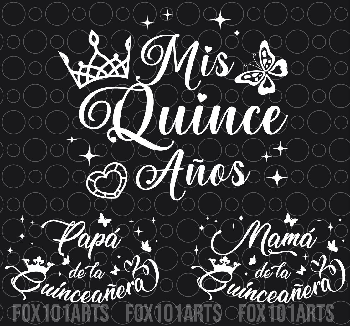 Mis Quince Bundle Svg Png, Mis Quince Squad Svg, Quinceanera Svg, Mis ...