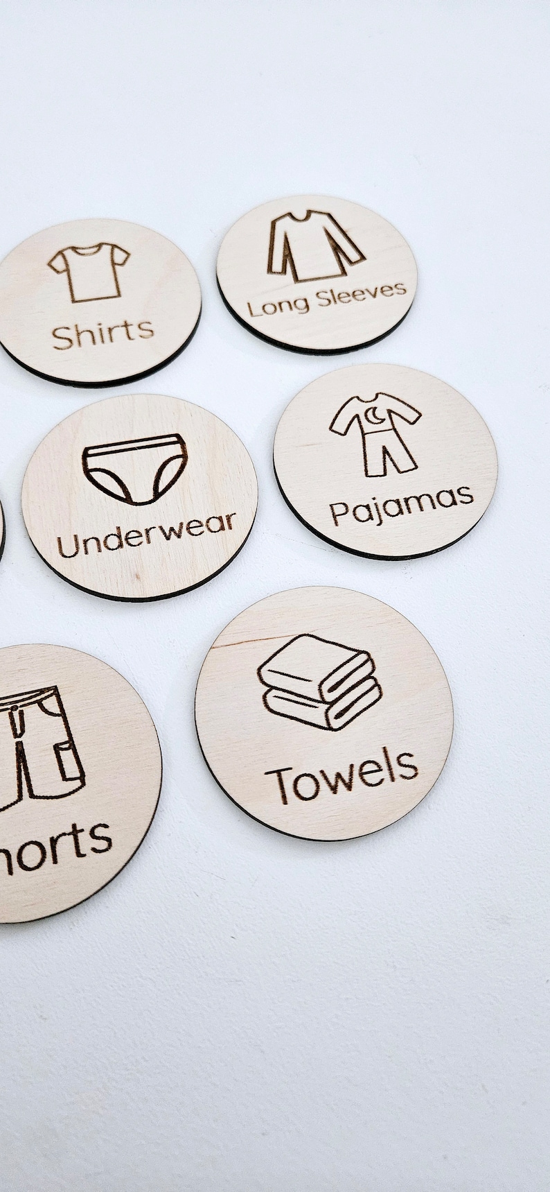 Wooden Nursery Labels for Drawer Dresser | Nursery Organizer Closet ...