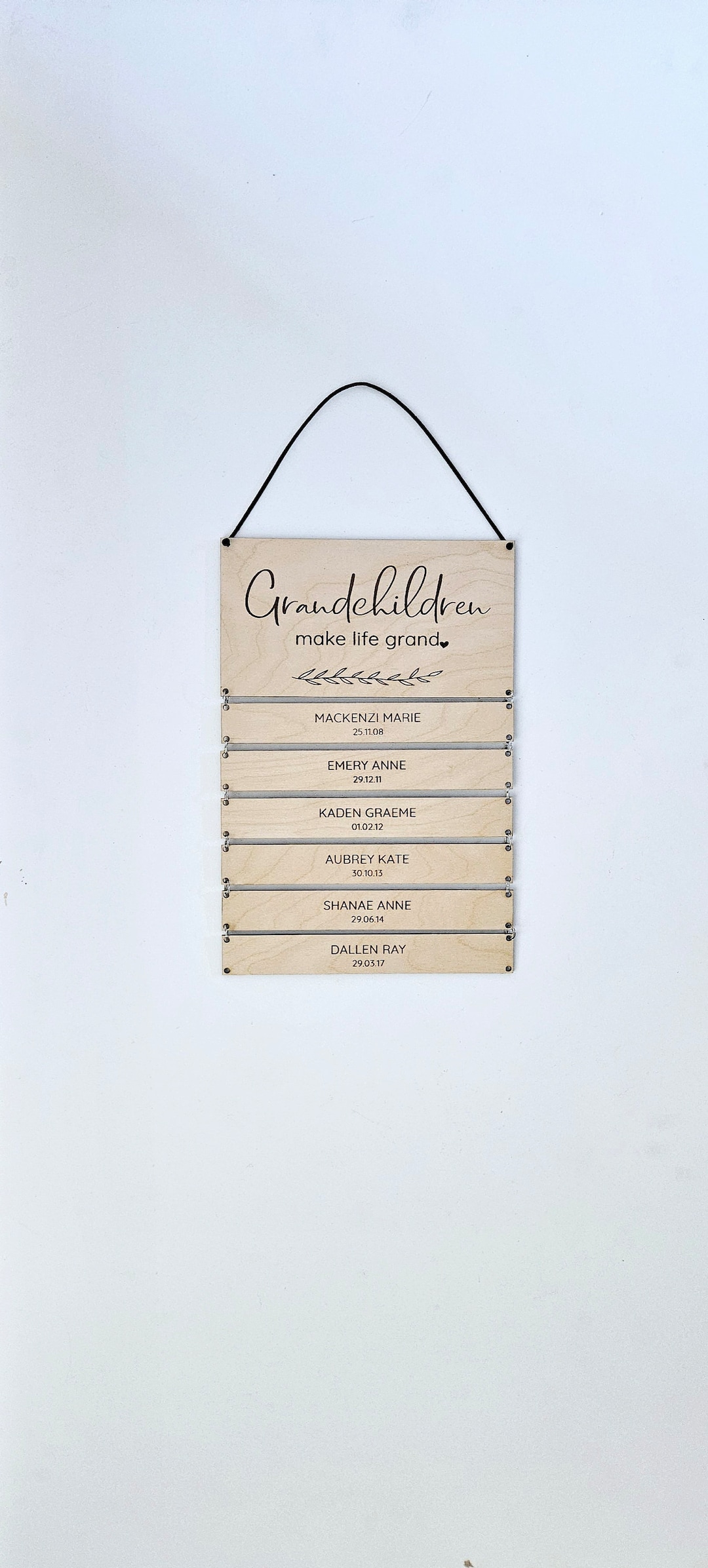 Grandchildren Make Life Grand Sign - Personalized Wood Grandparent Gift ...