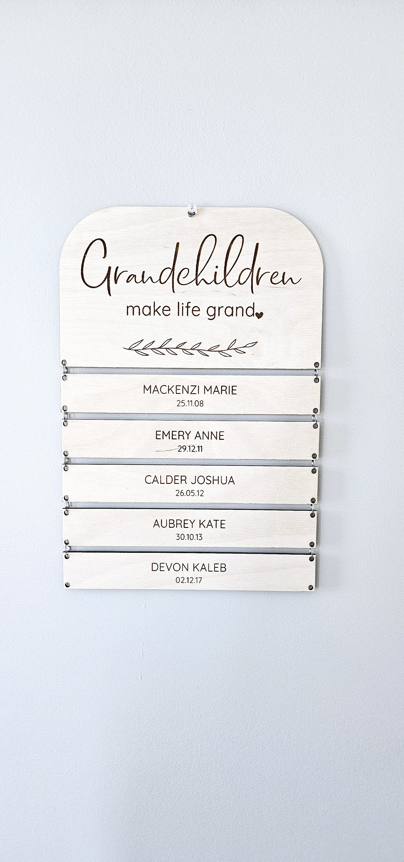 Grandchildren Make Life Grand Sign - Personalized Wood Grandparent Gift ...