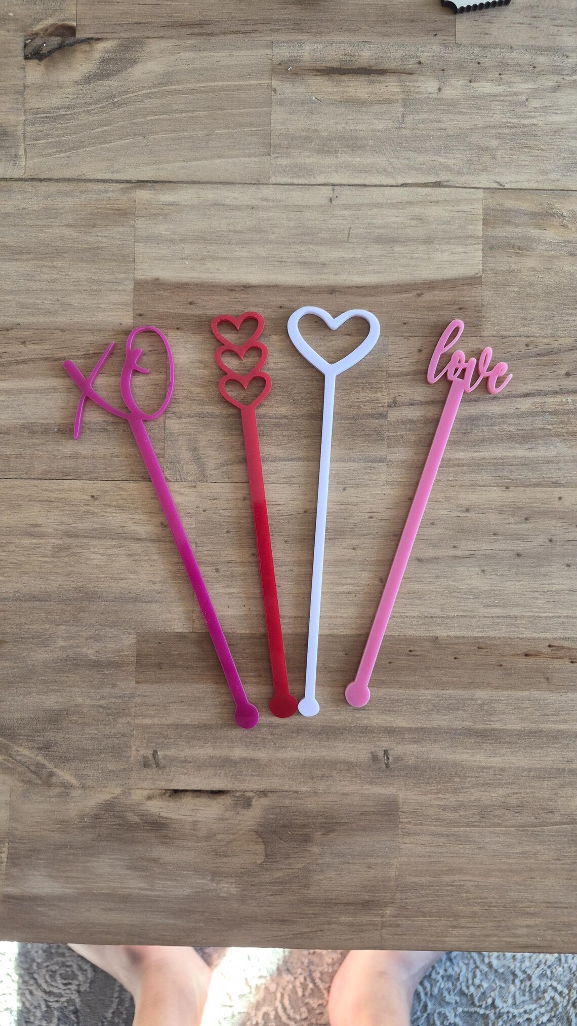 Acrylic Valentines Day Stir Sticks: Party Decor - Etsy