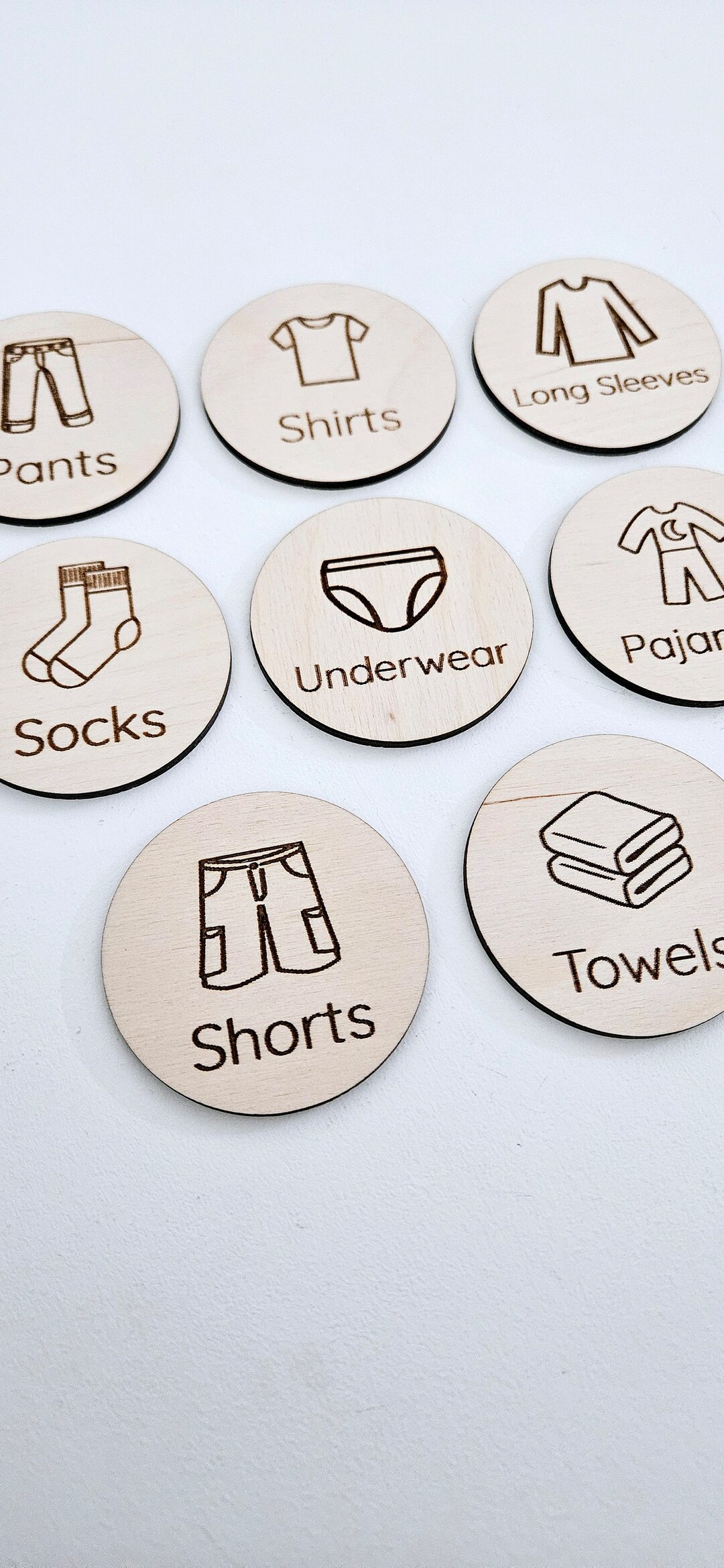 Wooden Nursery Labels for Drawer Dresser | Nursery Organizer Closet ...