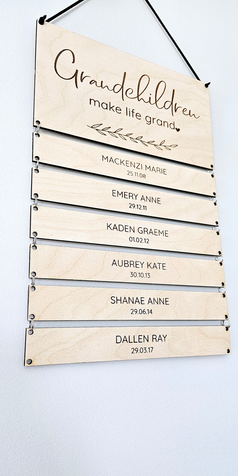 Grandchildren Make Life Grand Sign - Personalized Wood Grandparent Gift ...
