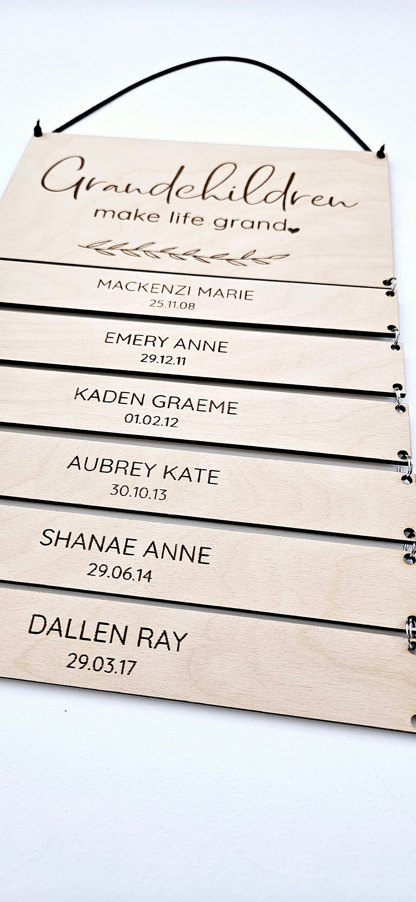 Grandchildren Make Life Grand Sign - Personalized Wood Grandparent Gift ...