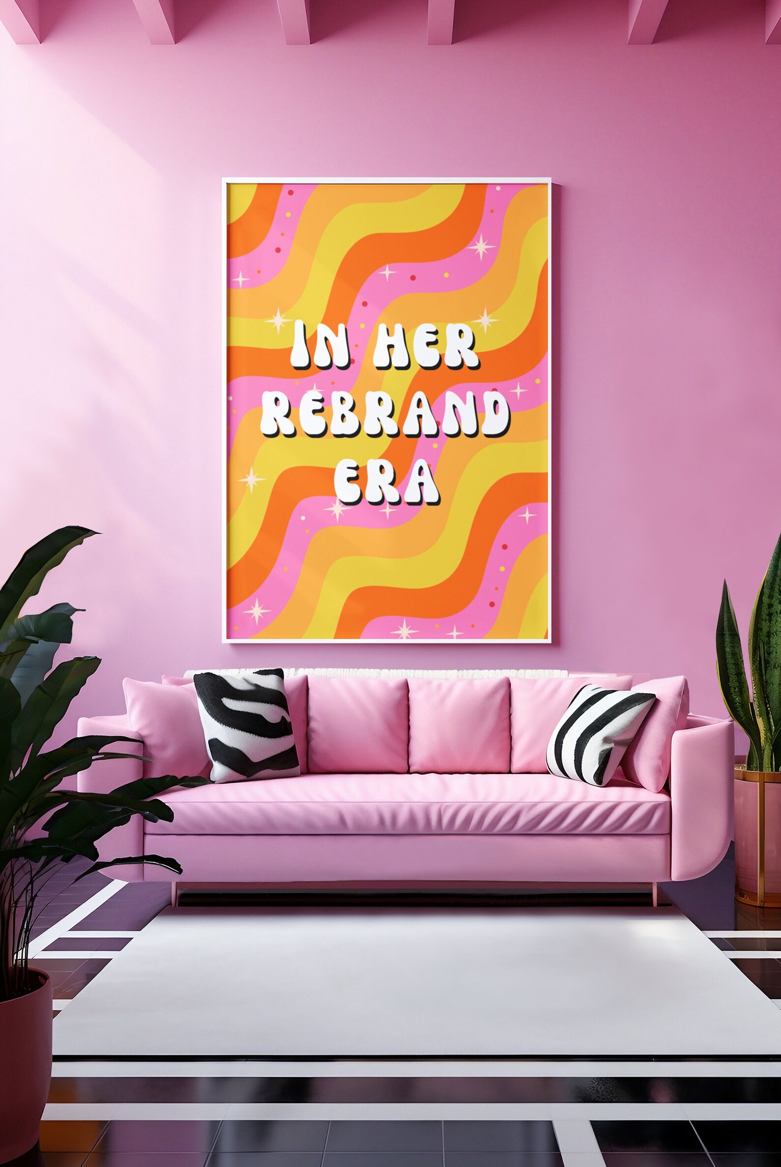 Groovy Retro Wall Art Digital Download. Funky Groovy Retro Psychedelic ...