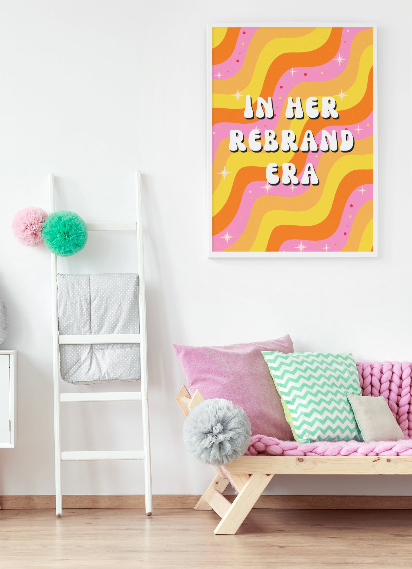 Groovy Retro Wall Art Digital Download. Funky Groovy Retro Psychedelic ...