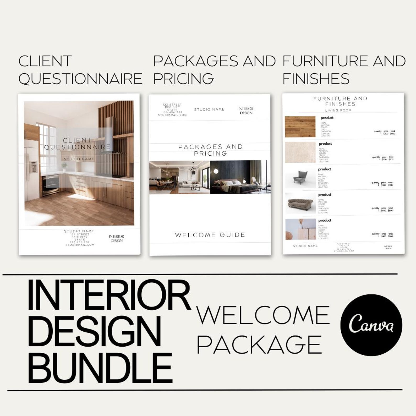 Interior Design Welcome Guide Template, Client Onboarding Form ...