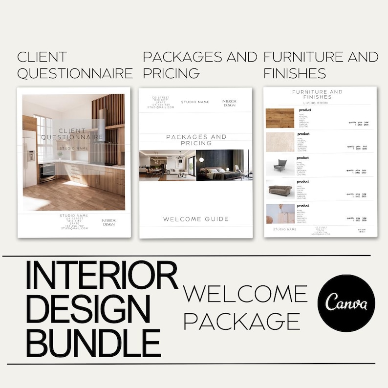 Interior Design Welcome Guide Template, Client Onboarding Form ...