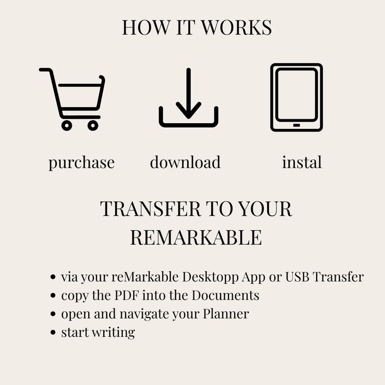 Remarkable Paper Pro Move to Do List Template, Hyperlinked PDF Template ...