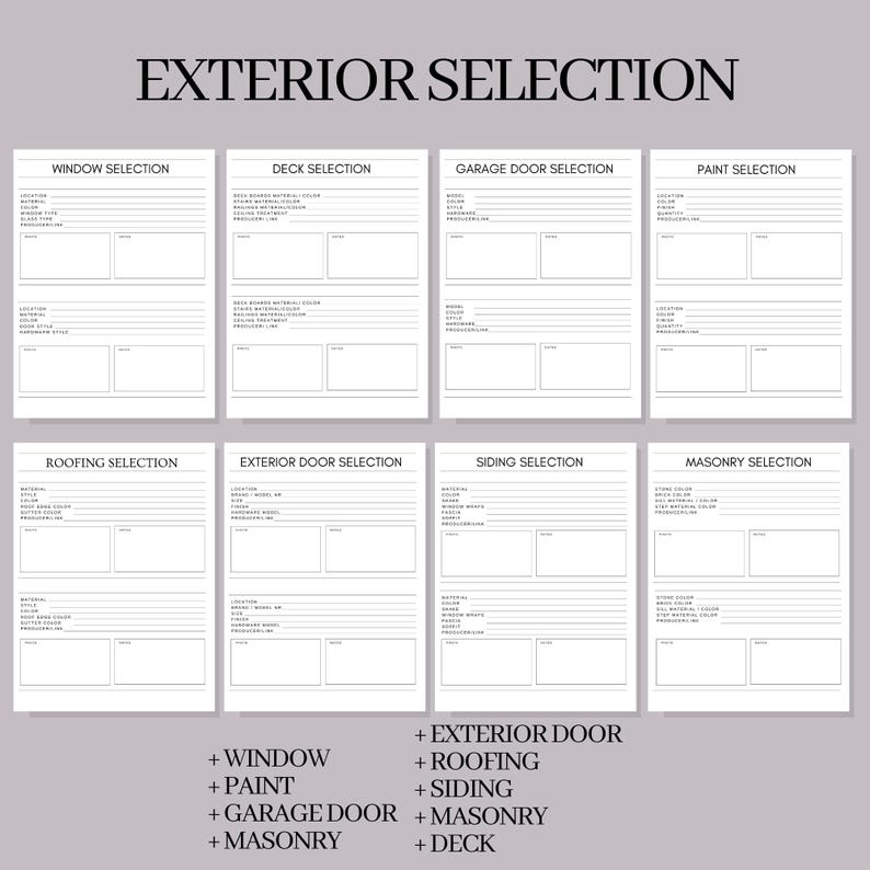 New Home Design Planner: 53-page Selection Guide (canva Template) - Etsy