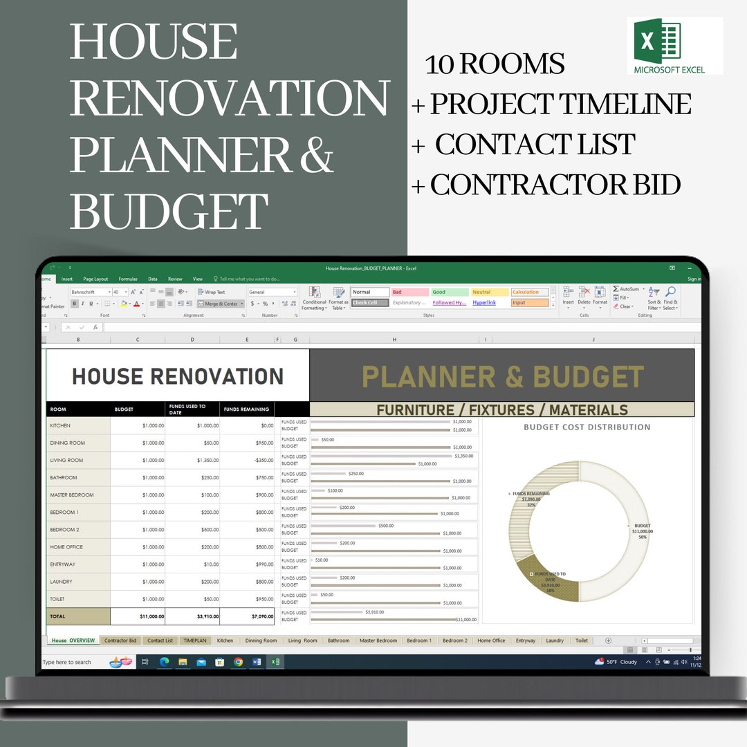 House Renovation Planner, House Renovation Budget, Renovation Planner ...