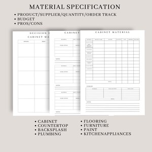 Renovation Planner Kitchen, Interior Design Project Planner, Home ...