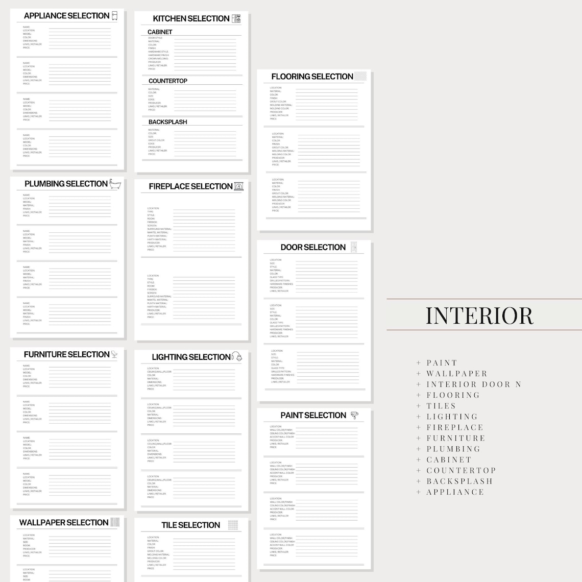 New Construction Bundle, Builders Checklist, New Home Building ...