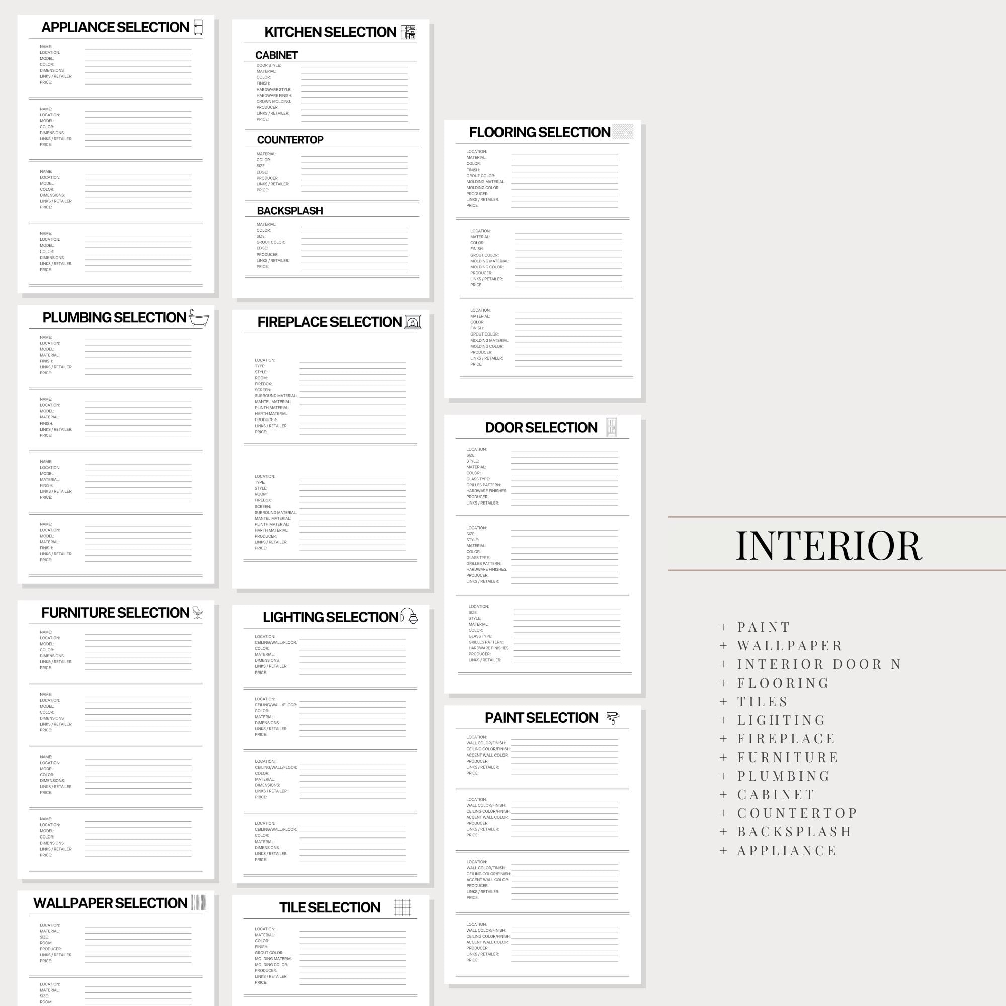 New Construction Bundle, Builders Checklist, New Home Building ...