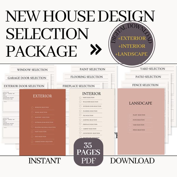 Selection Checklist for Homeowner - Etsy