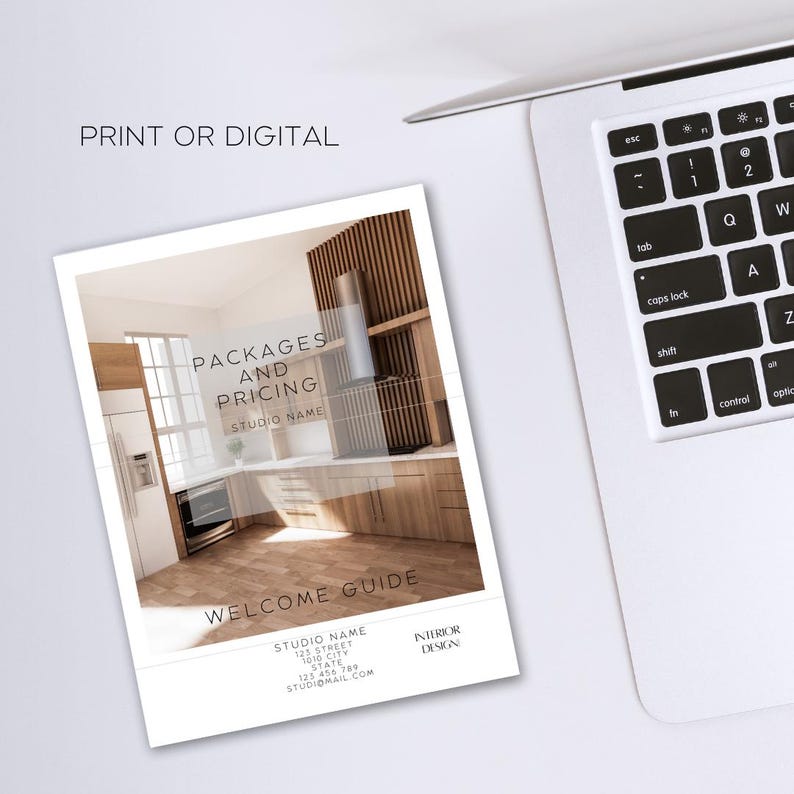 Interior Design Packages and Pricing Welcome Guide, Editable Client ...