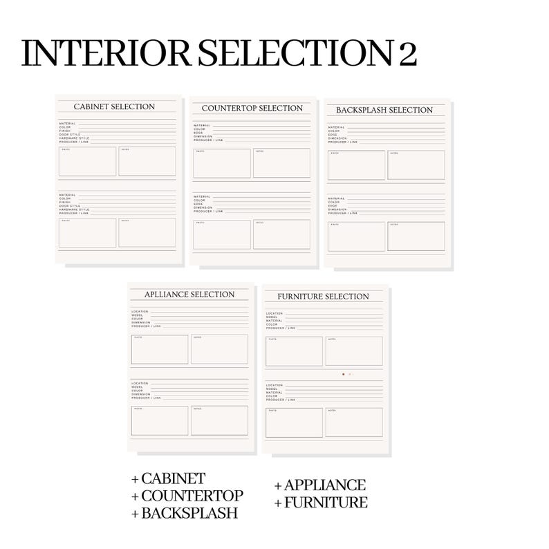 Home Design Selection Planner: New Build & Renovation Checklist (PDF) - Etsy