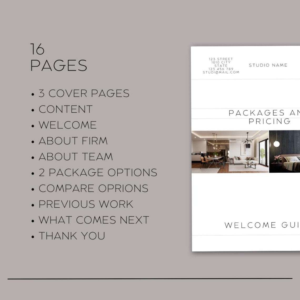 Interior Design Packages & Pricing Guide: Client Onboarding Template ...