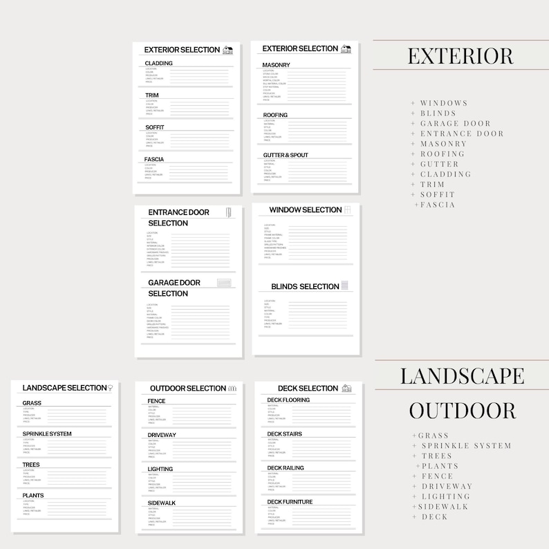 New Construction Bundle, Builders Checklist, New Home Building ...