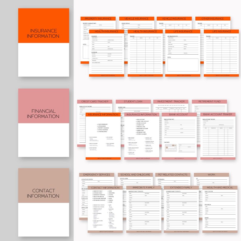 Emergency Home Management Binder: Family Life Planner (digital PDF) - Etsy