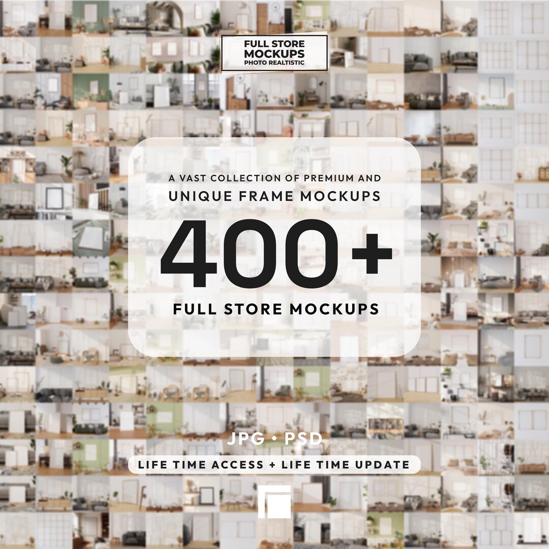 Lifetime Mockup Bundles, Entire Store Frame Mockup Bundle, Frame Mock up Bundle, Wood Frame ...