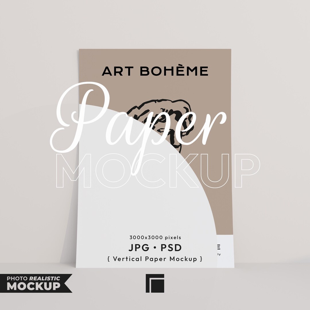 A4 Paper Mockup: Modern Frame, PSD Photoshop (digital Download) - Etsy
