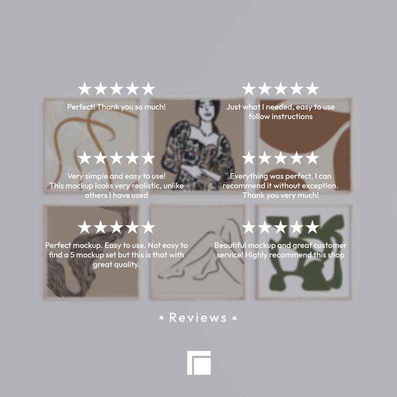 6 Square Frames Mockup: 1x1 Ratio Poster Psd Template, Wooden Square ...