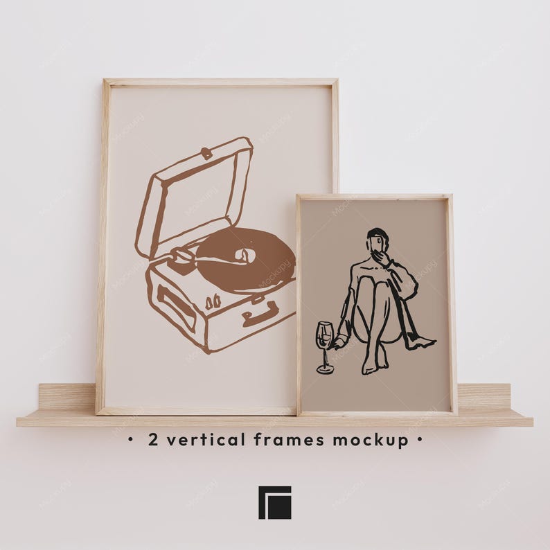 2 Frames Mockup, Double Frames Psd Template, Multiple Wooden Frame - Etsy