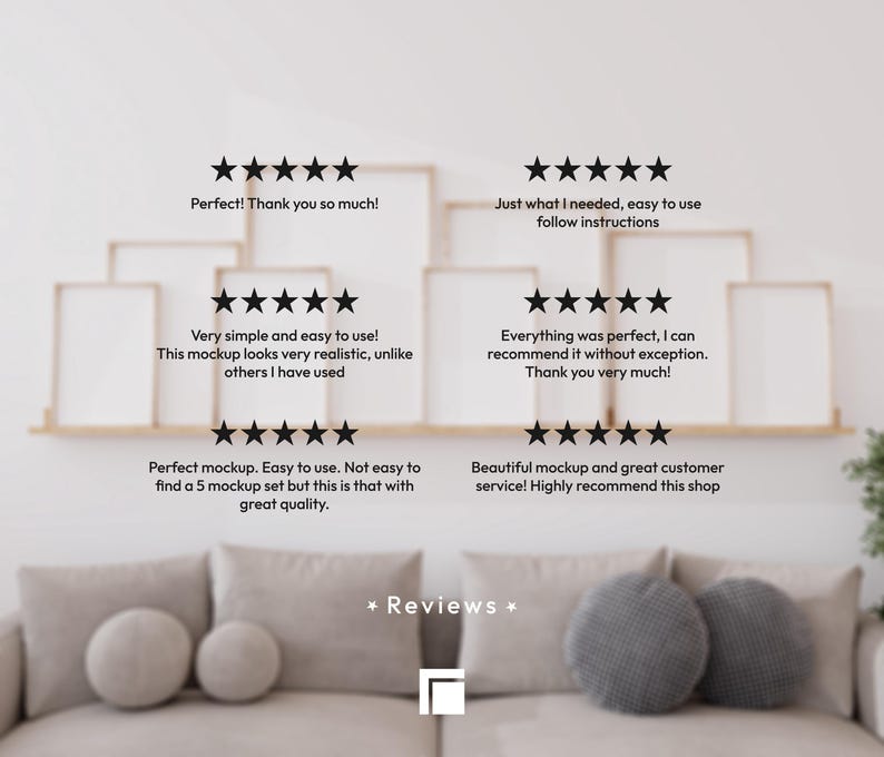 Multiple Wood Frames Mockup, Gallery Wall Art Mockup Psd Template ...