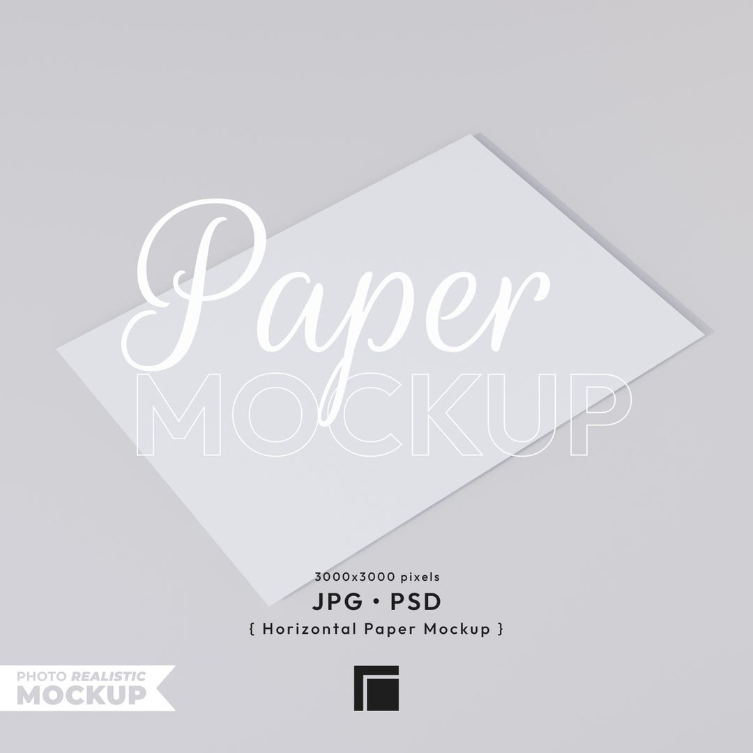 Close up Mockup, Horizontal Paper Mockup, Frame Mockup DIN A Ratio ...