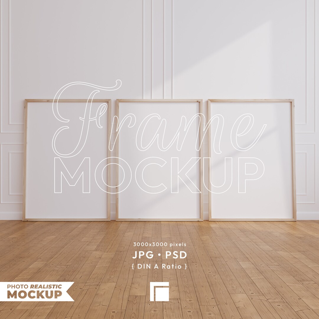 3 Frames Mockup, Vertical Frame Mockup, Modern Digital Mockup, Simple ...