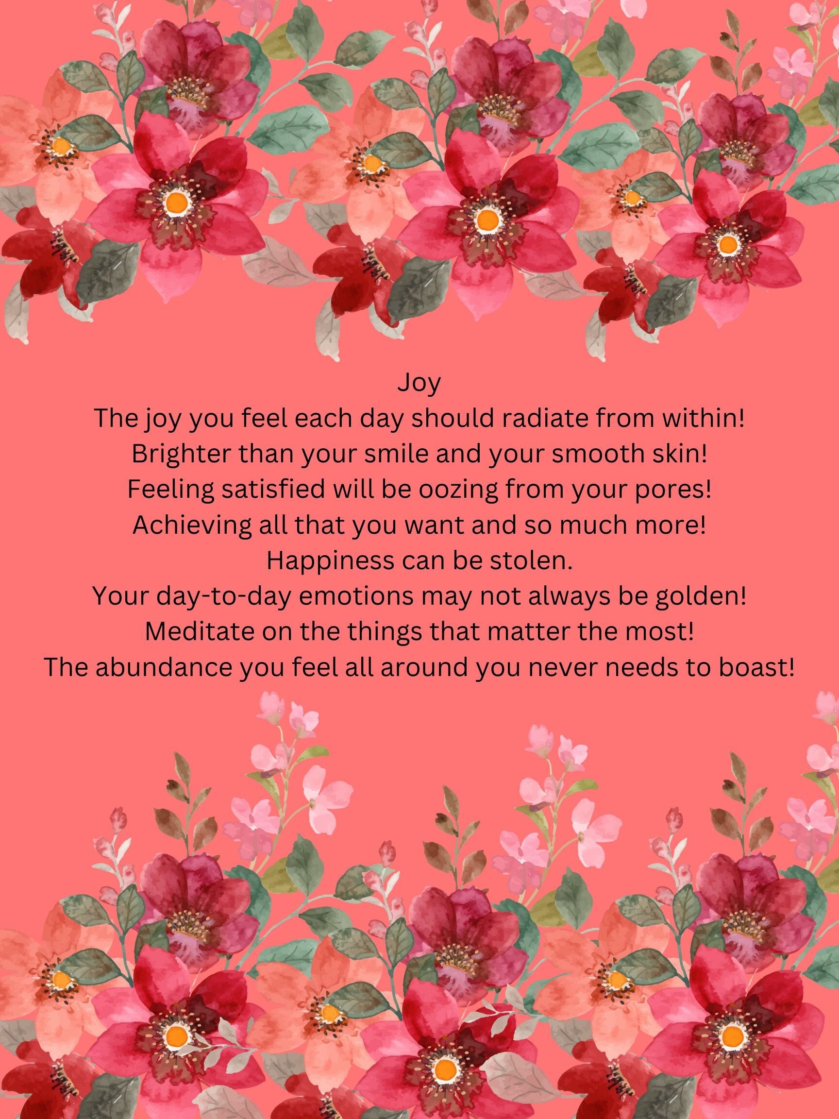 Digital Poem Download/joy - Etsy