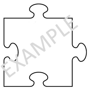 3X3 Printable Jigsaw Template PDF Black and White - Etsy
