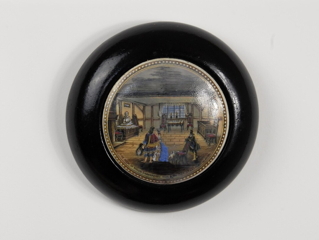 Prattware Victorian Pot Lid the Room in Which Shakspeare Was Born ...
