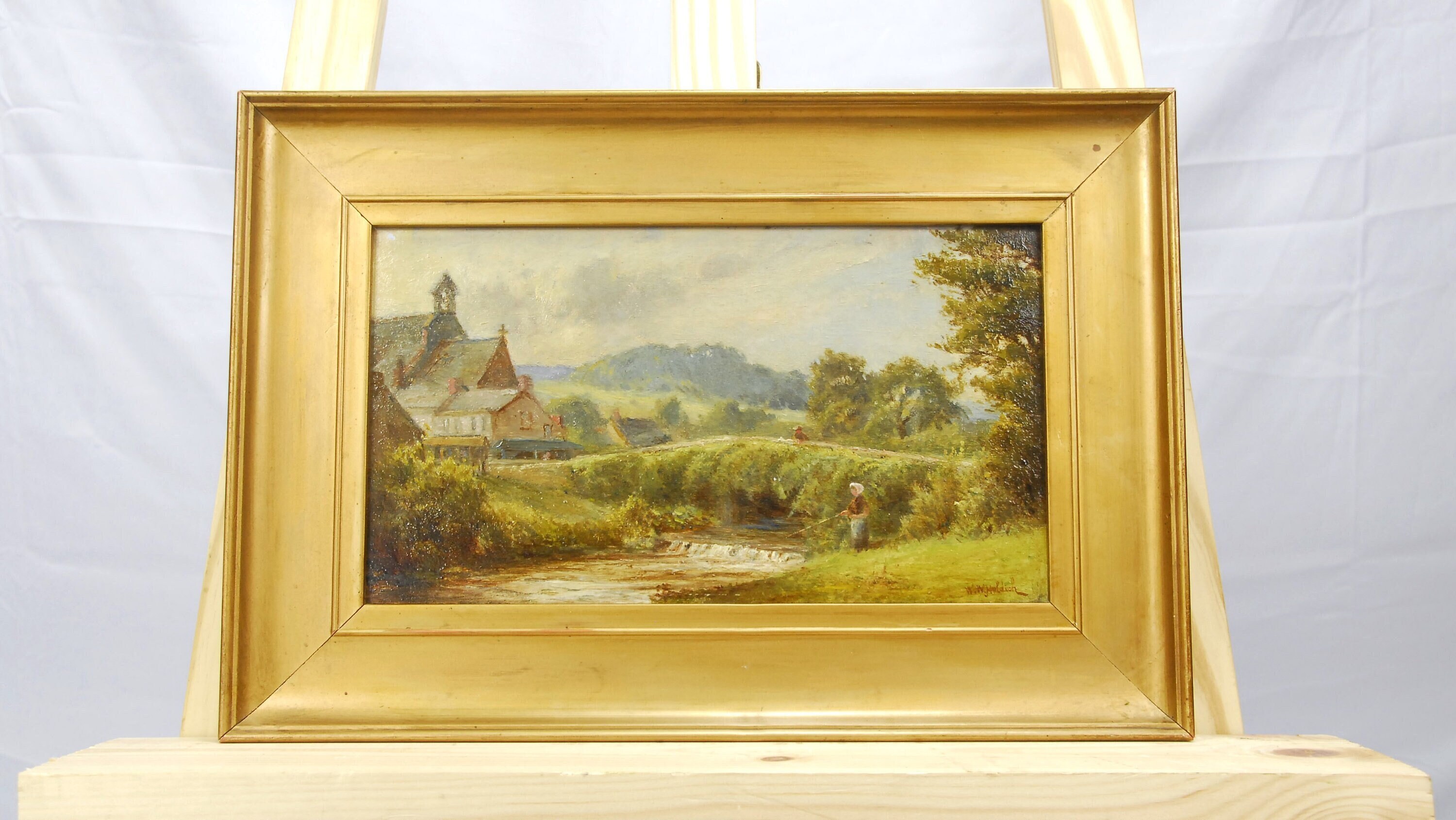 Antique Victorian 19th Century River Landscape Oil . - Etsy