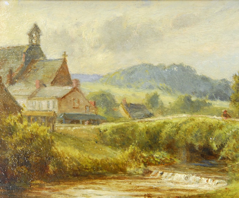 Antique Victorian 19th Century River Landscape Oil . - Etsy