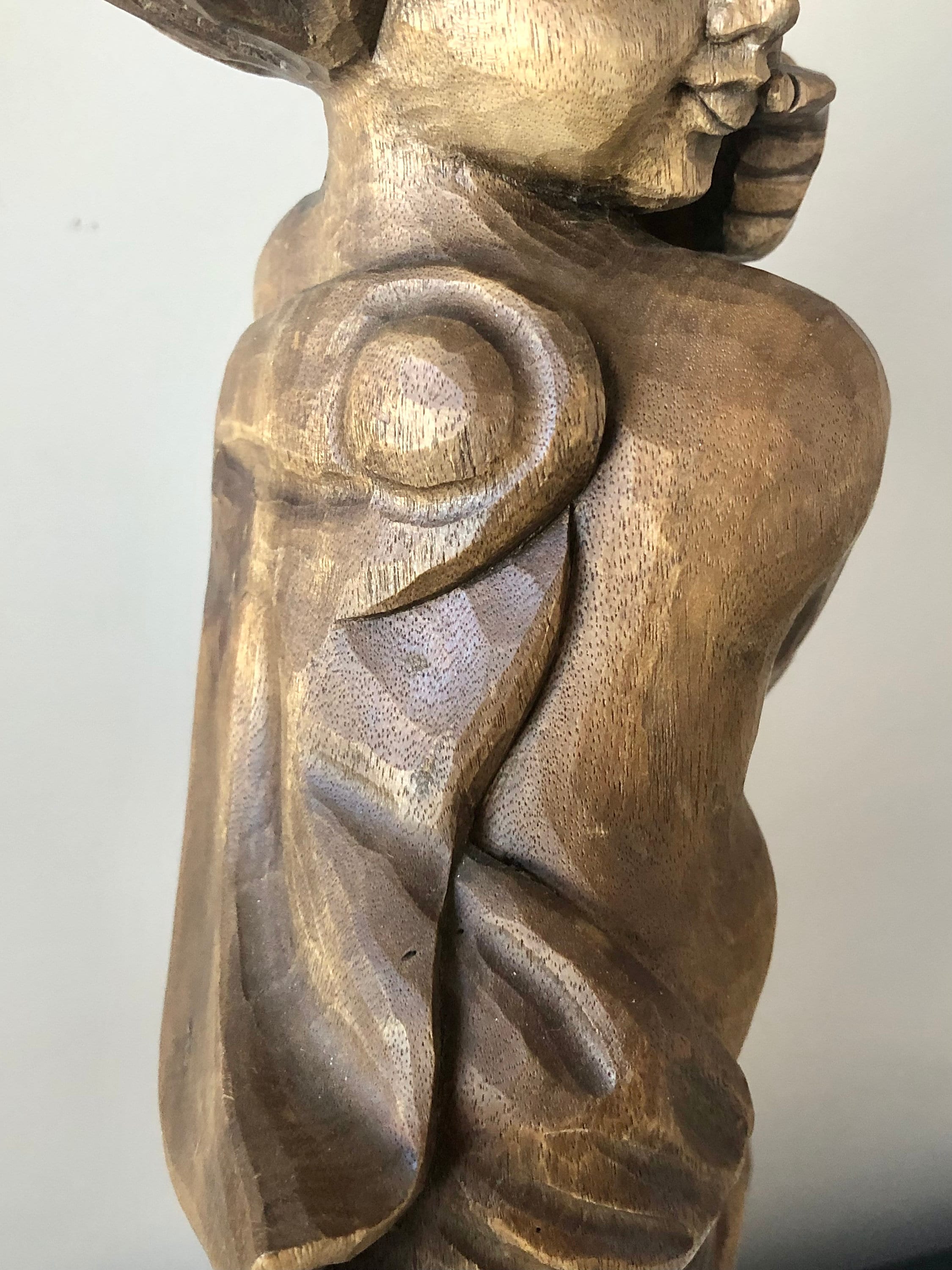 Vintage Hand Carved Wooden Statue - Etsy