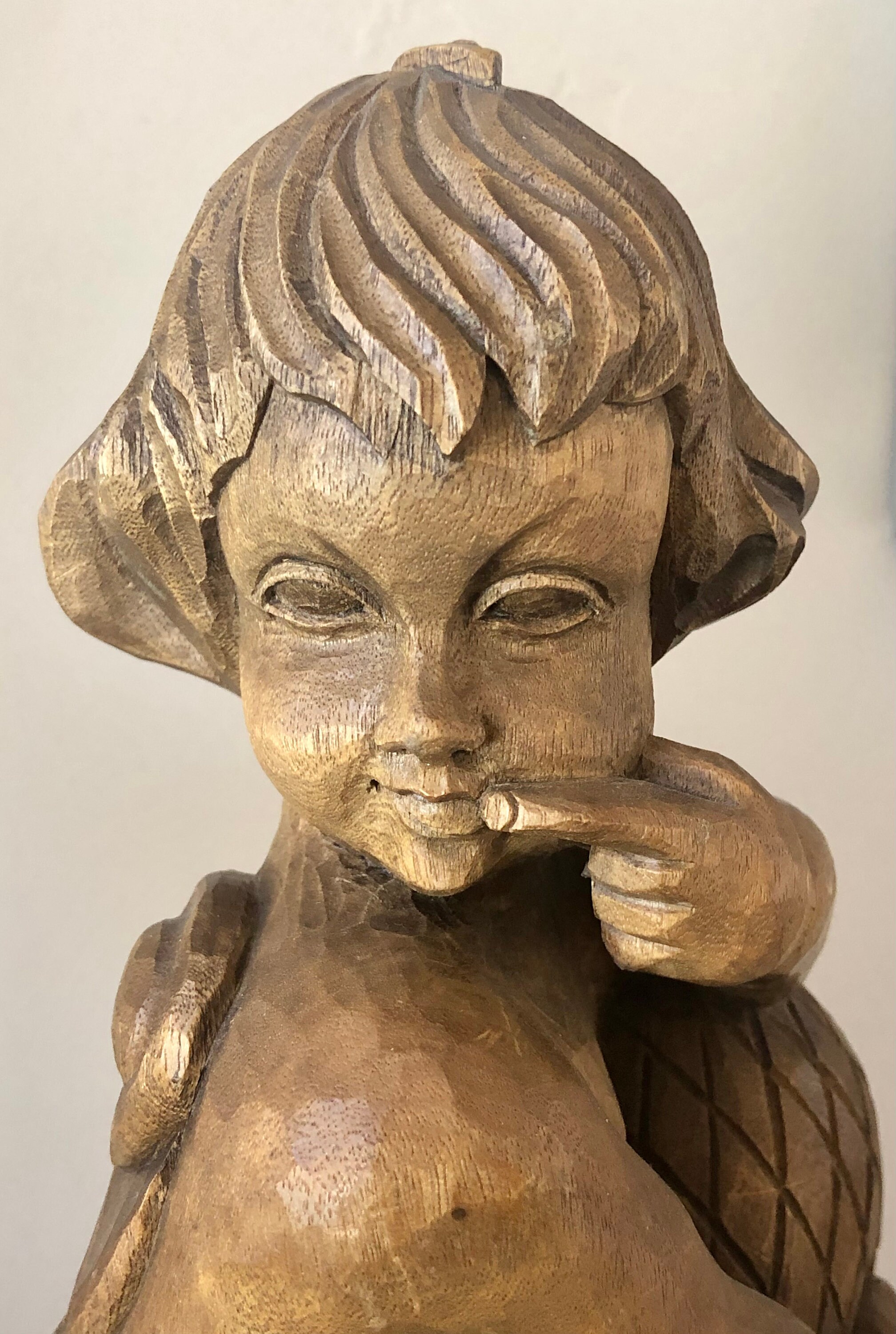 Vintage Hand Carved Wooden Statue - Etsy