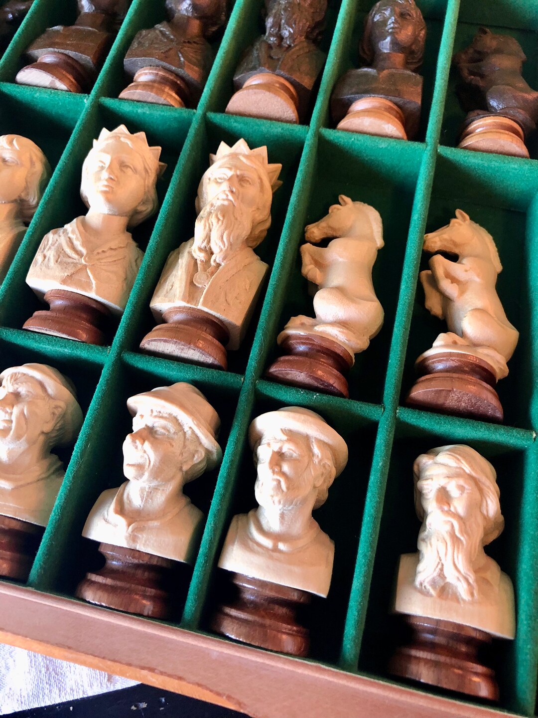 Hand Carved Chess Set German Chess Set - Etsy