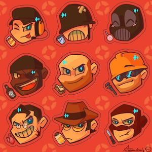 Team Fortress 2 Stickers - Etsy
