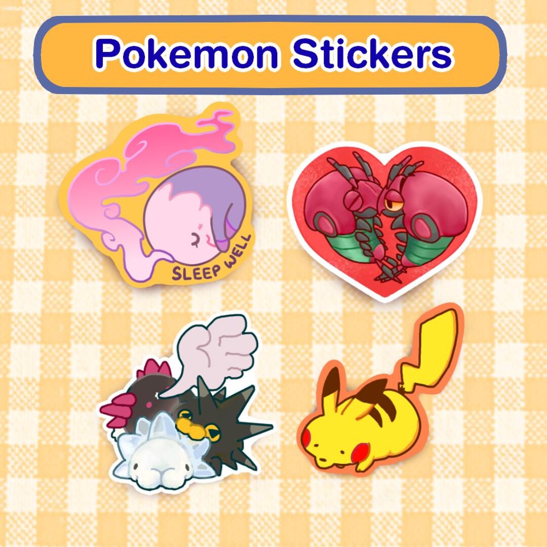 Pokémon Stickers - Etsy